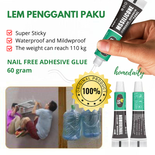 Jual LEM PENGGANTI PAKU TEMBOK SUPER KUAT 60 GR | Shopee Indonesia