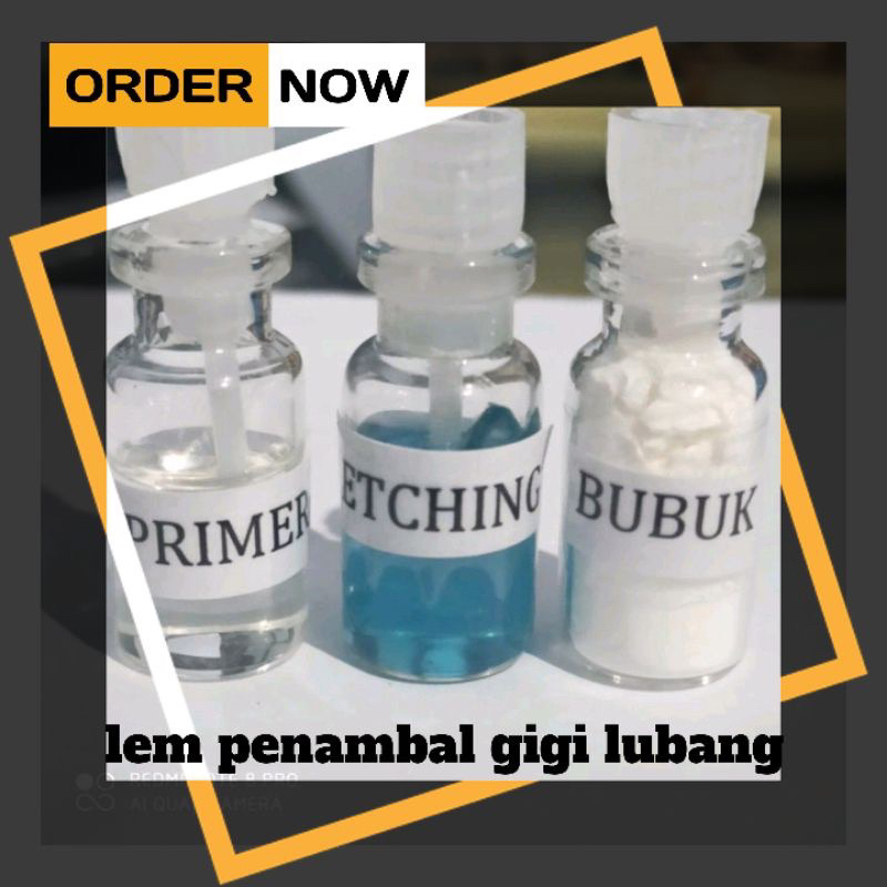 Jual LEM BUBUK GIC KEMASAN KECIL LEM DAN ETCHING PAKET HEMAT LEM GIGI ...