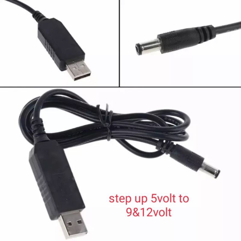 Jual Kabel USB Step Up 5volt to 9 dan 12 volt router orbit | Shopee ...