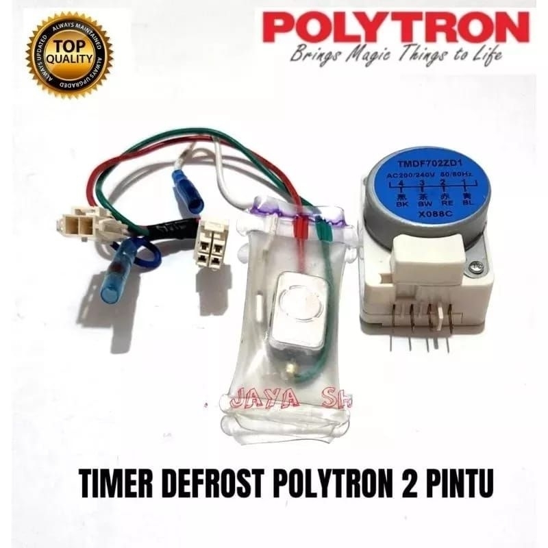 Jual ( 1 PAKET ) TIMER DEFROST BIMETAL FUSE KULKAS POLYTRON 2 PINTU ...