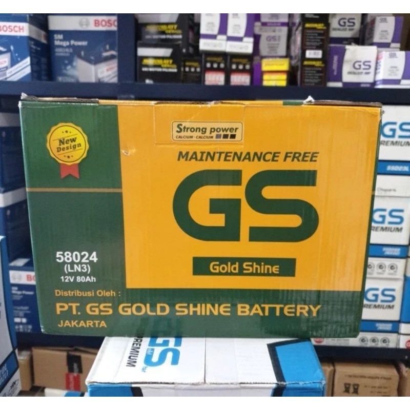 Jual AKI BATERAI KERING GS GOLDSHINE 58024 80AH INNOVA REBORN DIESEL ...