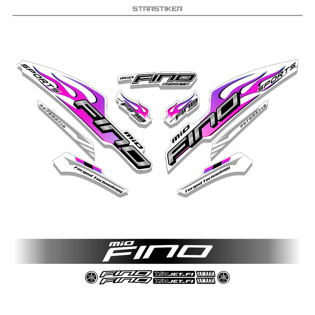 Jual STRIPING YAMAHA MIO FINO / 1 2014 FLAME API TRIBAL STIKER STRIPING ...