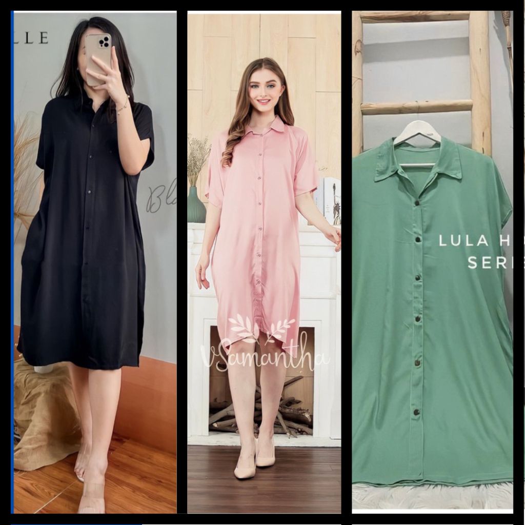 Jual Baju Daster Murah 3 100rb Wanita Jumbo Kancing Depan Lula Dress ...