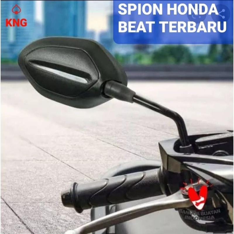 Jual Spion Sepeda Motor Honda Beat Tangkai Standard dan Mini Hitam ...