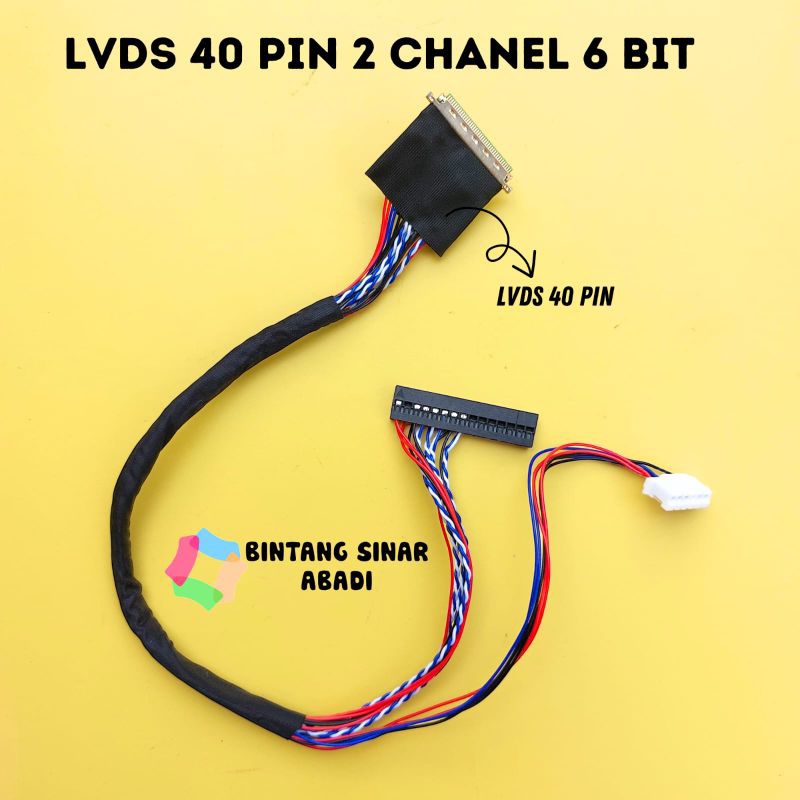 Jual Kabel LVDS 40 PIN 2 CHANNEL 6 BIT UNTUK LCD LAPTOP NETBOOK 40 PIN ...