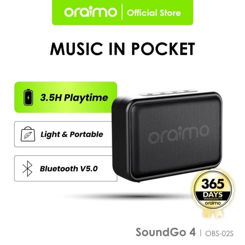 Jual Oraimo Portable Wireless Bluetooth Speaker v5.0 SoundGo 4 Light ...
