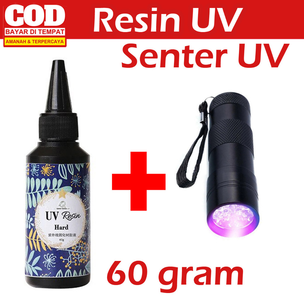 Jual Resin UV Bening Clear Hard DIY Craft Ultraviolet Curing Assist Hook Untuk Kerajinan ...