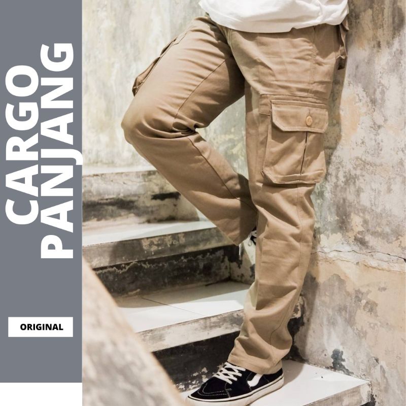 Jual Celana Cargo Panjang Pria / Celana Kargo Gunung Cowok Bahan Twill Import | Shopee Indonesia