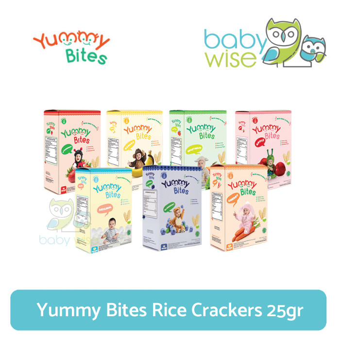 Jual Yummy Bites Baby Rice Crackers 6M+ - Snack Anak / Snack Bayi ...