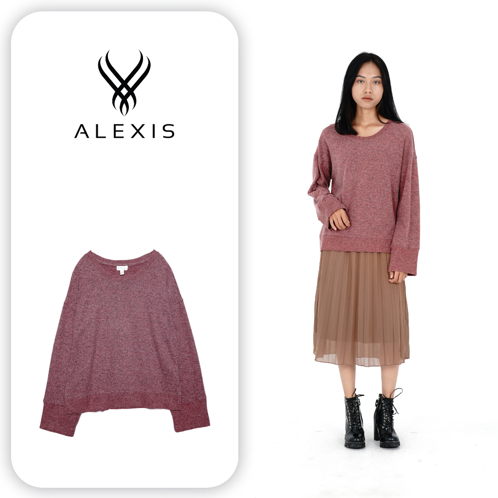 Jual Alexis Sweater Rajut Oversize Wanita (11000643-PAP43) | Shopee ...