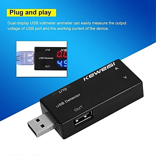 Jual Usb Multimeter Double Charger Handphone Detector Doctor Voltage ...