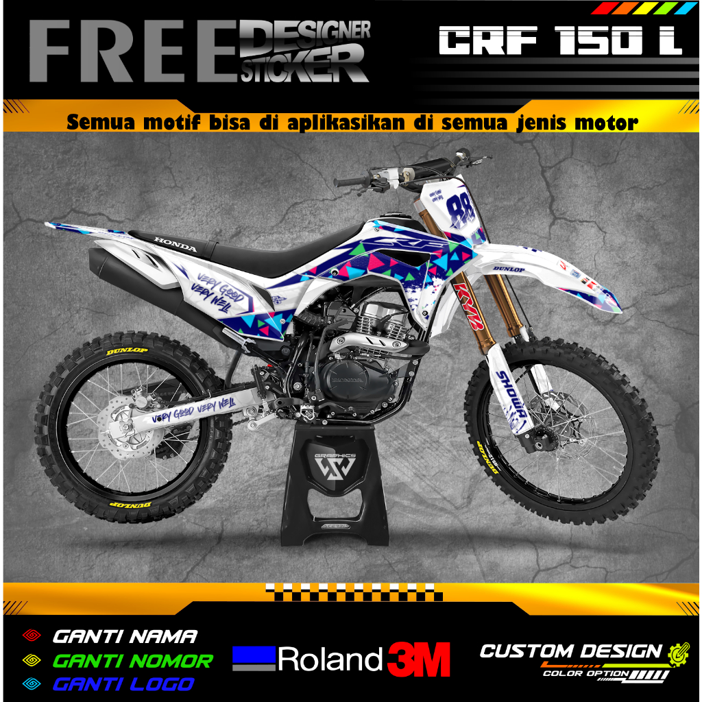 Jual DECAL STIKER CRF 150L FULL BODY BISA CUSTOM NAMA DAN NOMOR ...