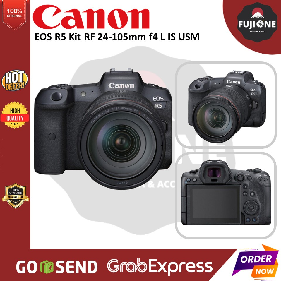 Jual Canon EOS R5 Kit RF 24-105mm f/4L IS USM - Garansi Resmi | Shopee ...