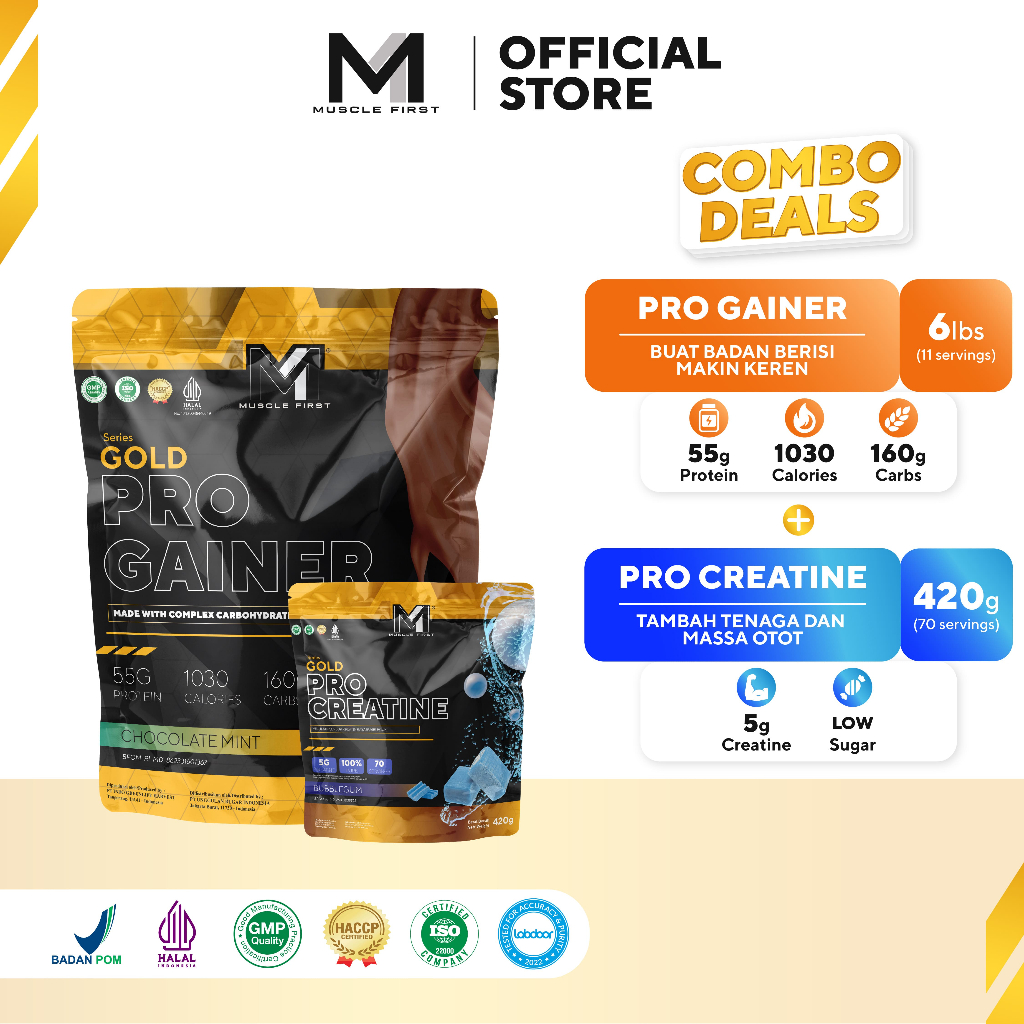 Jual [BUNDLE] MUSCLE FIRST Gainer 6Lbs + Creatine 420gr - Suplemen ...