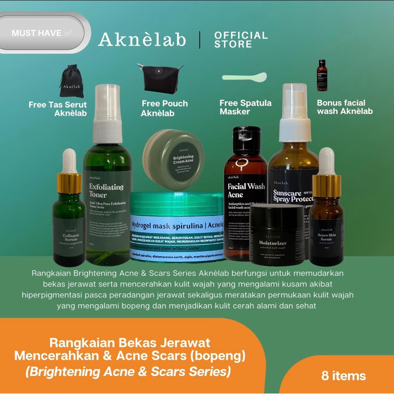 Jual Rangkaian Bekas Jerawat & Acne Scars Series Aknèlab (menghilangkan ...