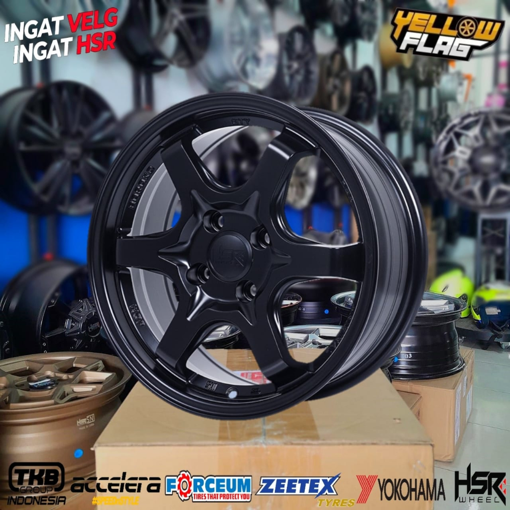 Jual velg mobil racing HSR STY Ring 15 velg Calya Sigra R15 JDM bukan te37 | Shopee Indonesia