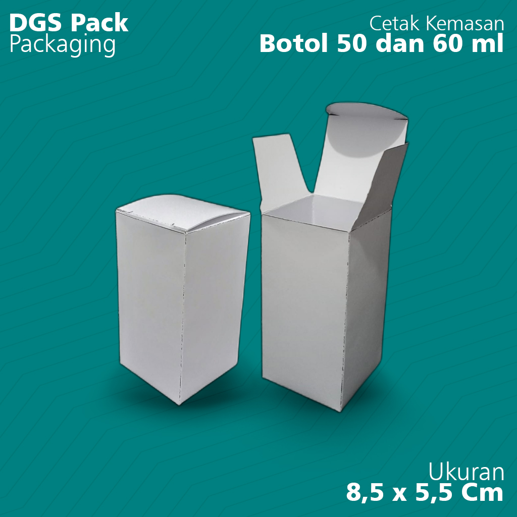 Jual Box Botol POLOS / Kemasan parfum / Dus spray 50ml 60ml / Box 5.5 x ...