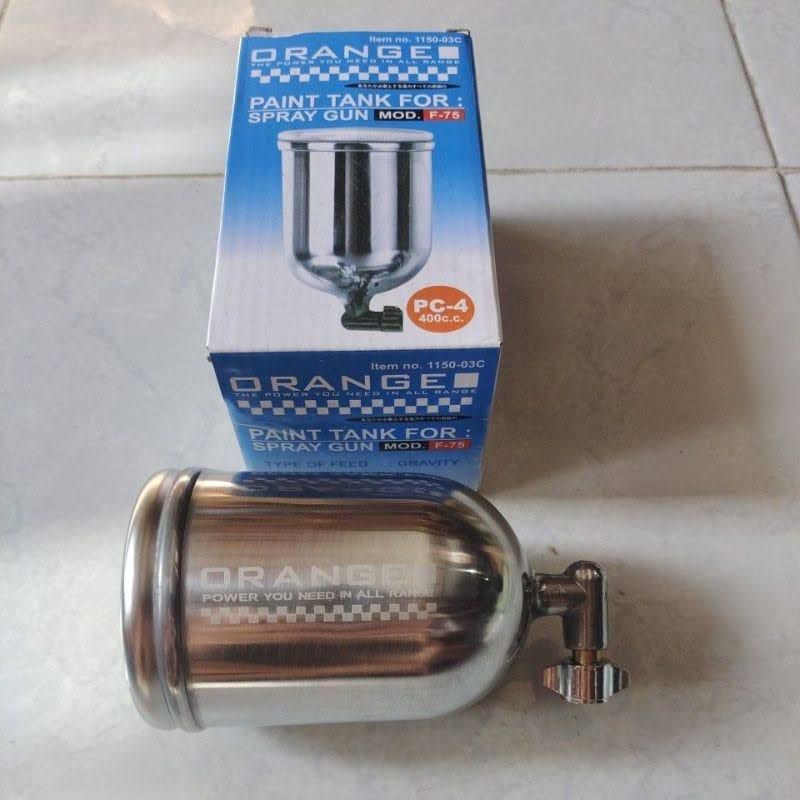 Jual SPRAY GUN ORANGE F75 TABUNG ATAS SPED CAT DUCO 400ml | Shopee ...