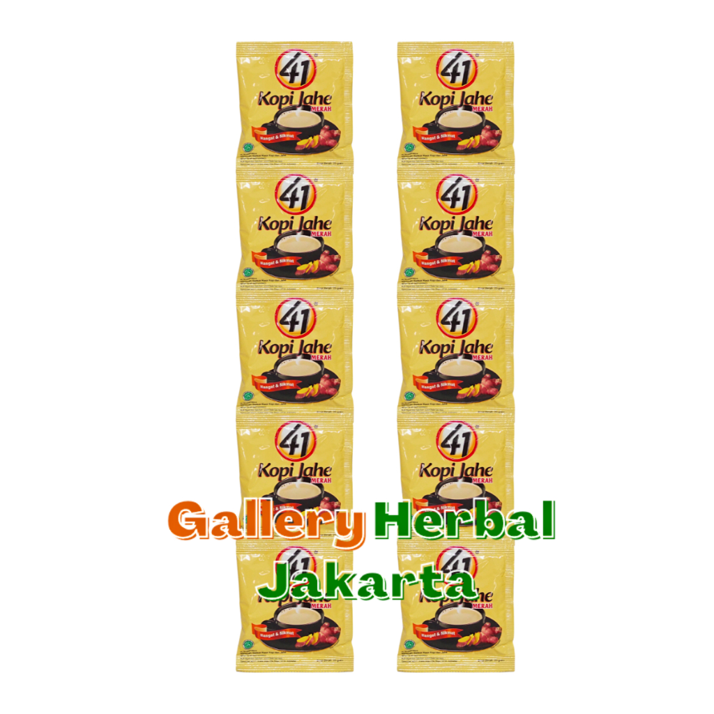 Jual Kopi Jahe Merah 41 Plus Herbal Kemasan Renceng isi 10 | Shopee ...