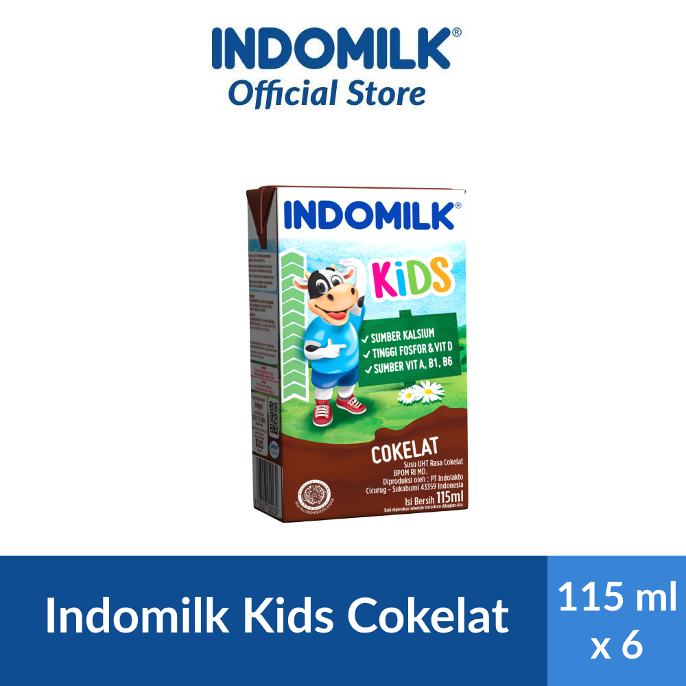 Jual Indomilk Kids Cokelat UHT 115 ml x 6 | Shopee Indonesia