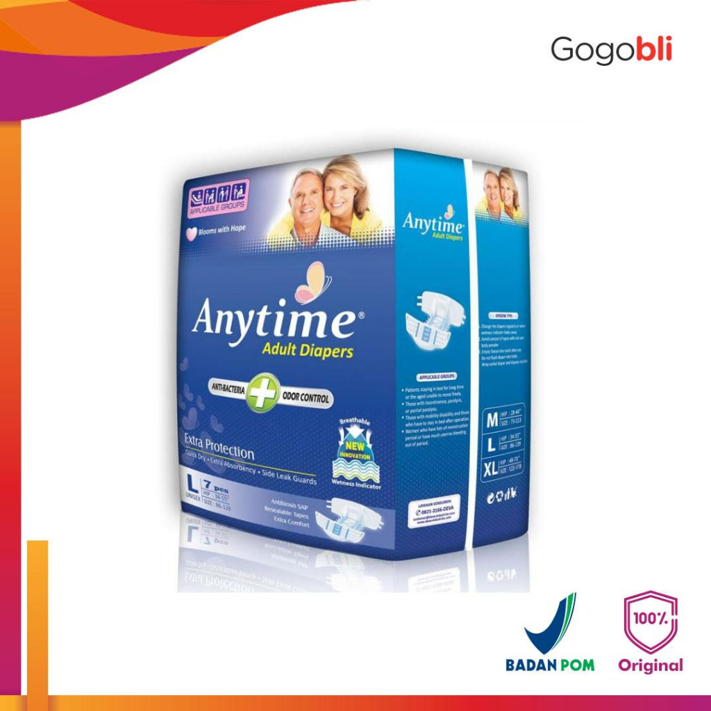 Jual Anytime Adult Diapers Size L (7pcs) | Shopee Indonesia