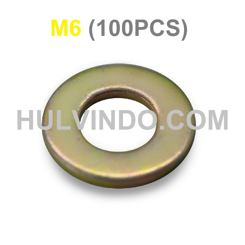 Jual RING PLAT / WASHER PLAT M6 GALVANIS | ISI 100PCS | Shopee Indonesia