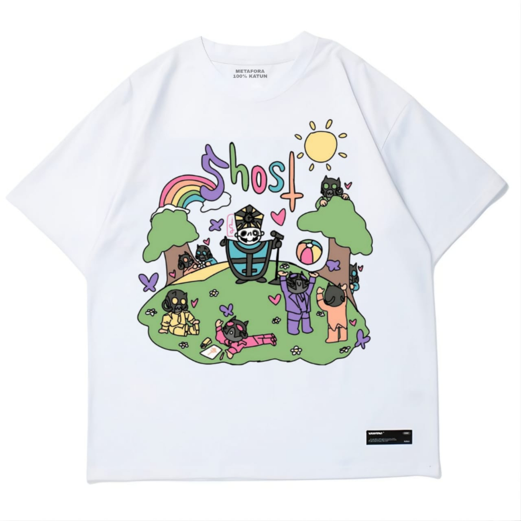 Jual Nebula Tshirt Band ghost Vintage Kaos Ideverray lengan pendek ...