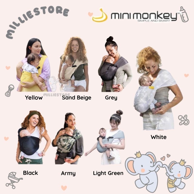 Jual MINI MONKEY Mini Sling | Gendongan Bayi Anak MiniMonkey Kecil ...