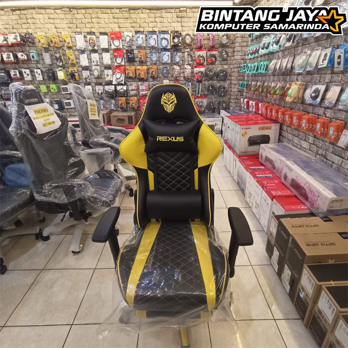 Jual Kursi Gaming / Gaming Chair Rexus RGC 100 MAX KUNING | Shopee ...