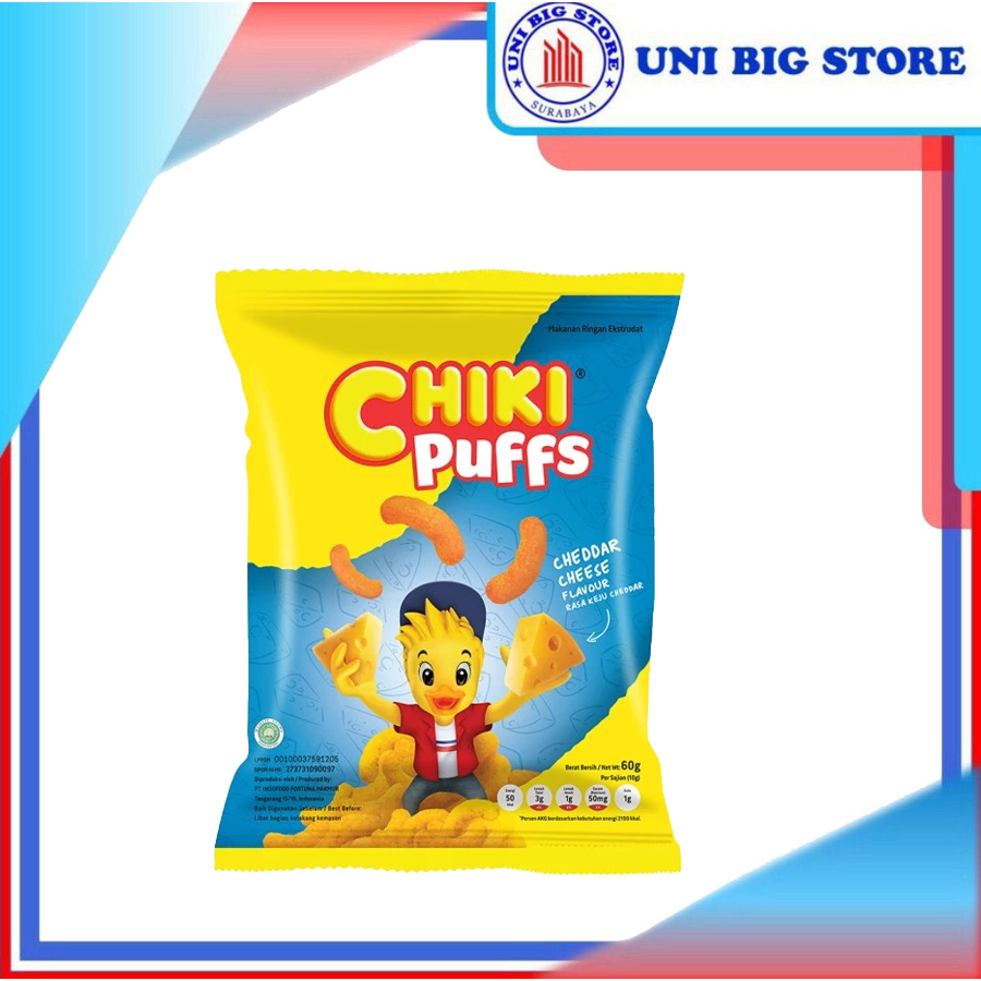 Jual Chiki PUFF Puffs Cheddar Cheese 60 gr Snack Keju | Shopee Indonesia