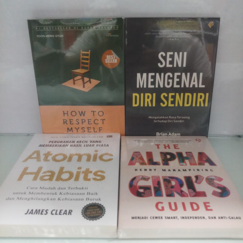 Jual Paket 4 Buku Motivasi Atomic Habits The Alpha Girls Guide How To