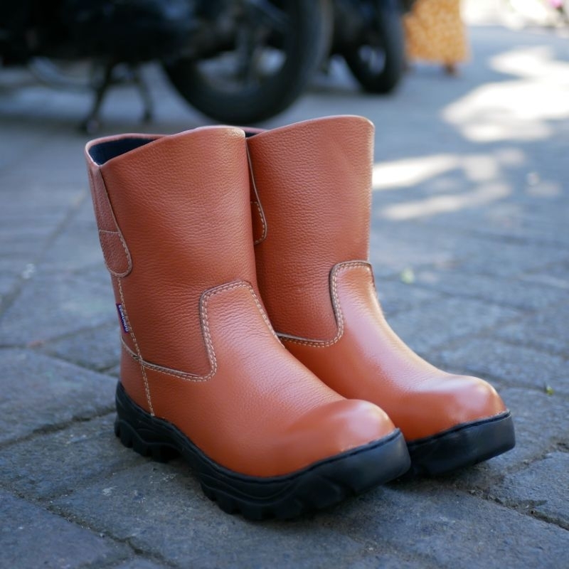 Jual SEPATU SAFETY BOOTS PANJANG SAFETY KULIT SAFETY SHOES SAFETY SEPTI ...