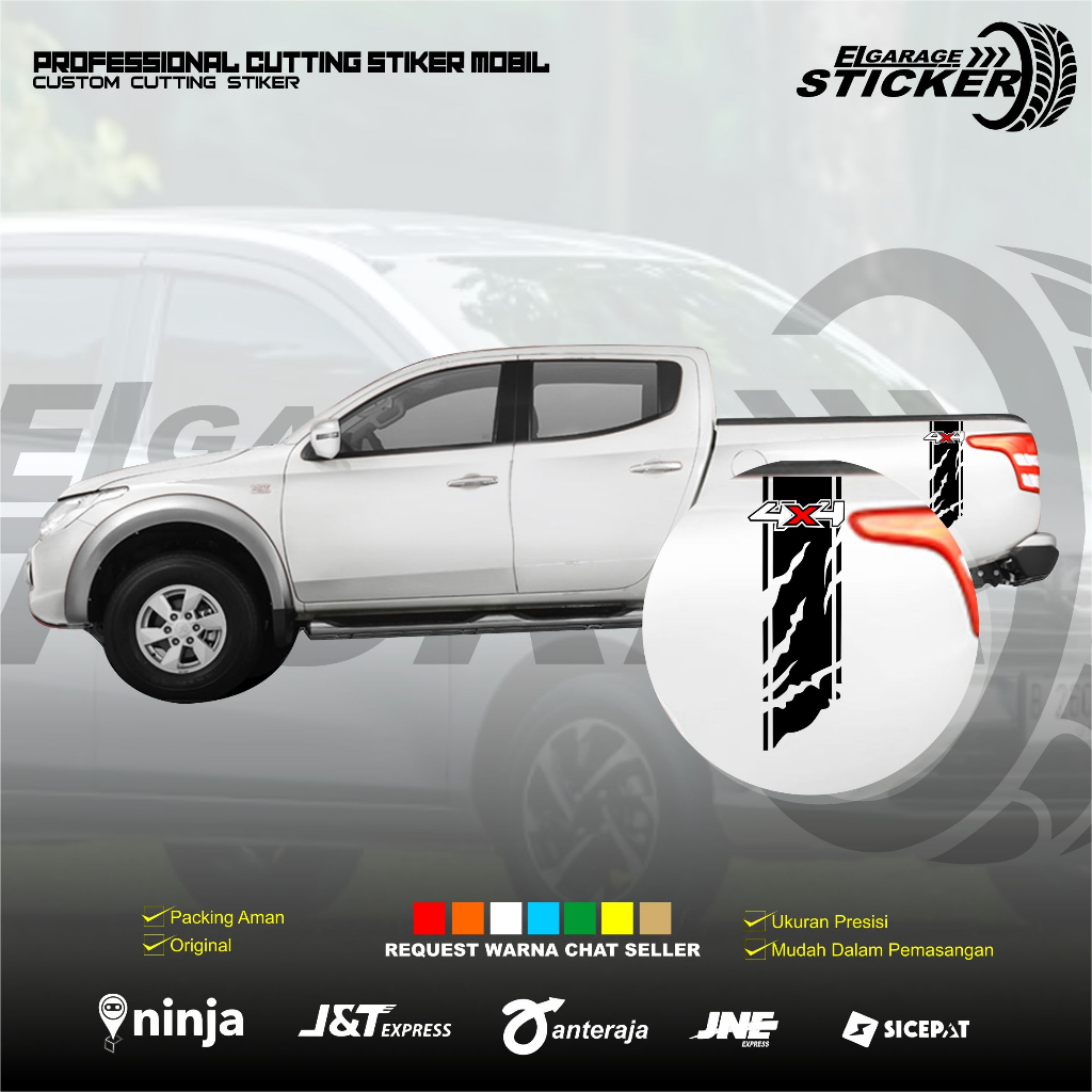 Jual Stiker variasi mobil double cabin hilux triton cutting stiker ...