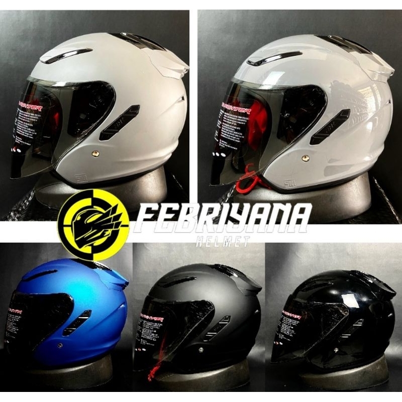 Jual HELM NHK R1 SINGLE VISOR SMOKE HALFFACE NHK R1 NEW SINGLE VISOR ...