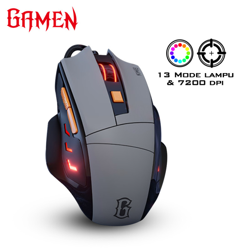 Jual GAMEN Mouse Gaming Wired GM300 7200 DPI Black / Mouse USB / Mouse ...