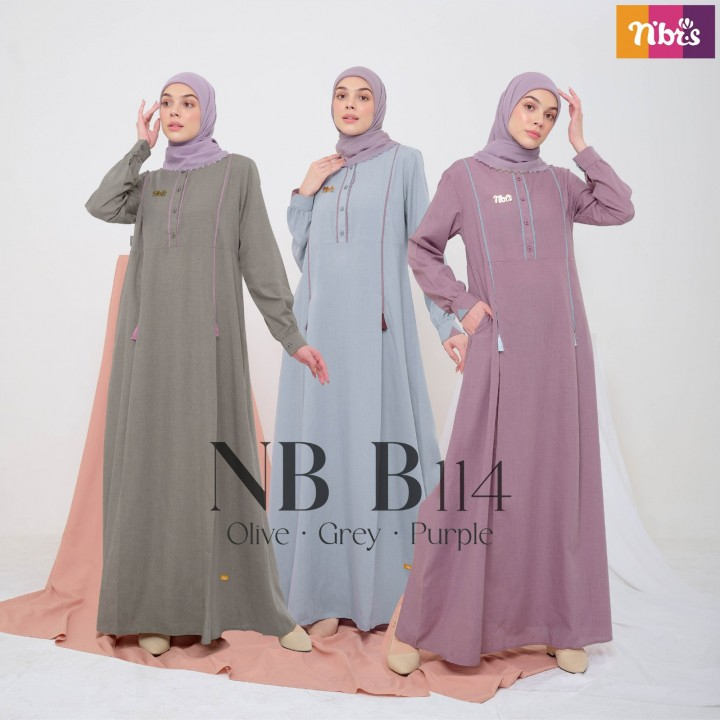 Jual GAMIS TERBARU NIBRAS NB B114 NBB 114 ORIGINAL BY NBRS WARNA PURPEL ...