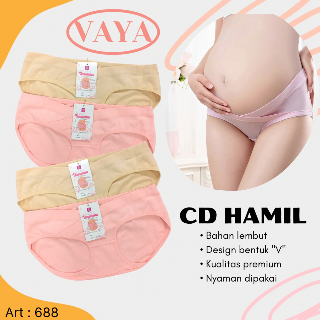 Jual Celana Dalam Wanita Hamil VAYA 688 | Maternity Panty | CD Hamil Warna Pastel | Shopee Indonesia