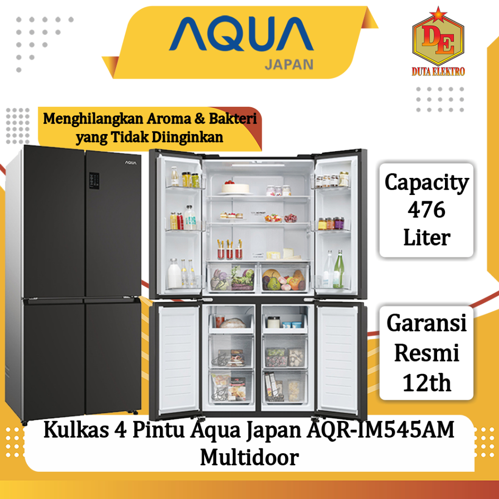 Jual Kulkas 4 Pintu Aqua Japan AQR IM 545 AM Multidoor | Shopee Indonesia