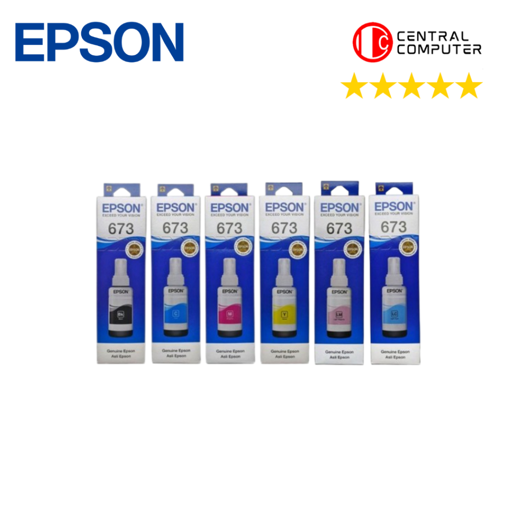 Jual Tinta EPSON 673 Original 70ml - Printer 6 Warna C M Y BK LC LM ...