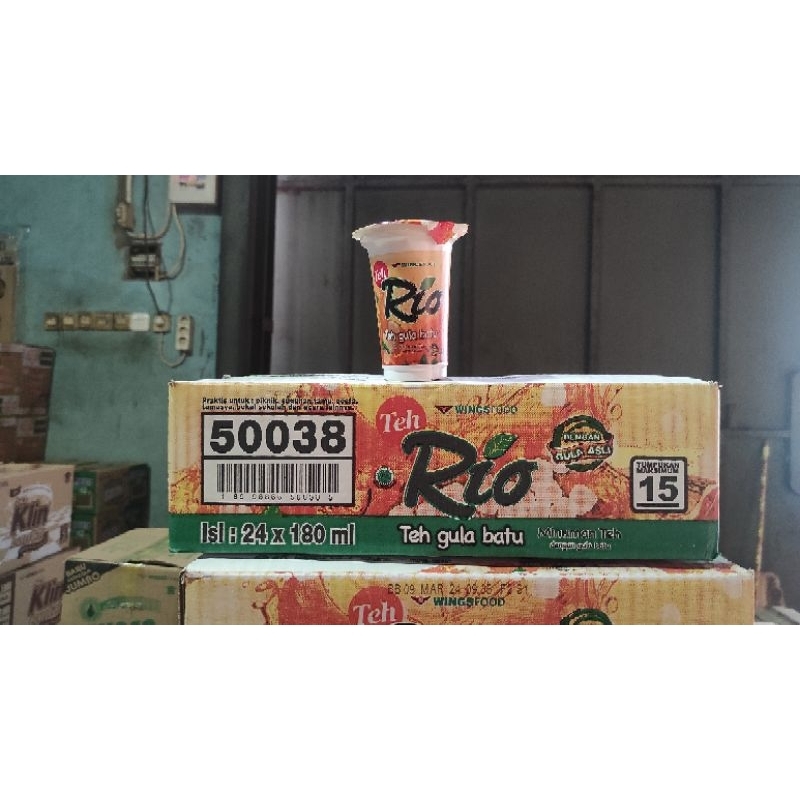 Jual Minuman Teh Rio Gula Batu 180ml per dus (24 pcs) | Shopee Indonesia