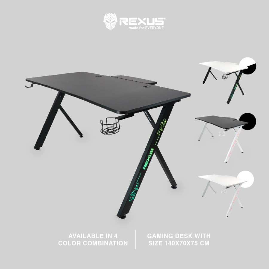 Jual Rexus Gaming Desk / Meja Gaming Gala RGB | Shopee Indonesia