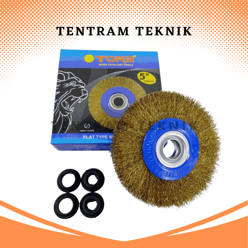Jual Sikat Kawat Piring 4" Tora / Wire Brush Kuningan 4inch Tora / Mata ...