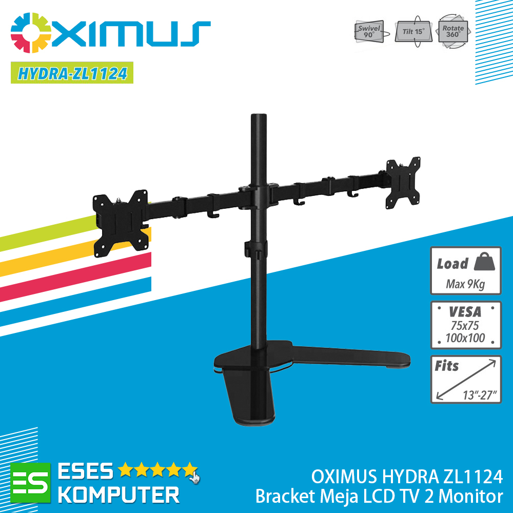 Jual Bracket Monitor OXIMUS HYDRA ZL1124 | Dual Monitor LCD LED ...