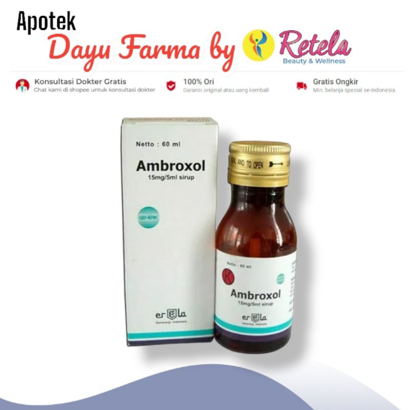 Jual AMBROXOL 15MG SYR 60ML | Shopee Indonesia