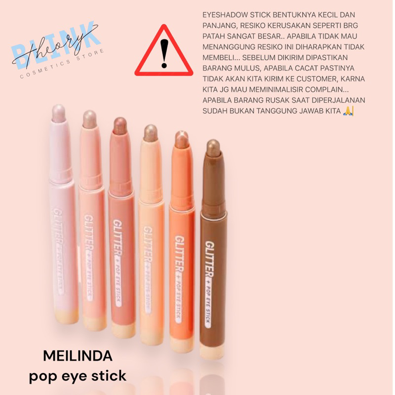 Jual MEILINDA pop eye stick eyeshadow WARNING! FRAGILE! GAMPANG PATAH ...