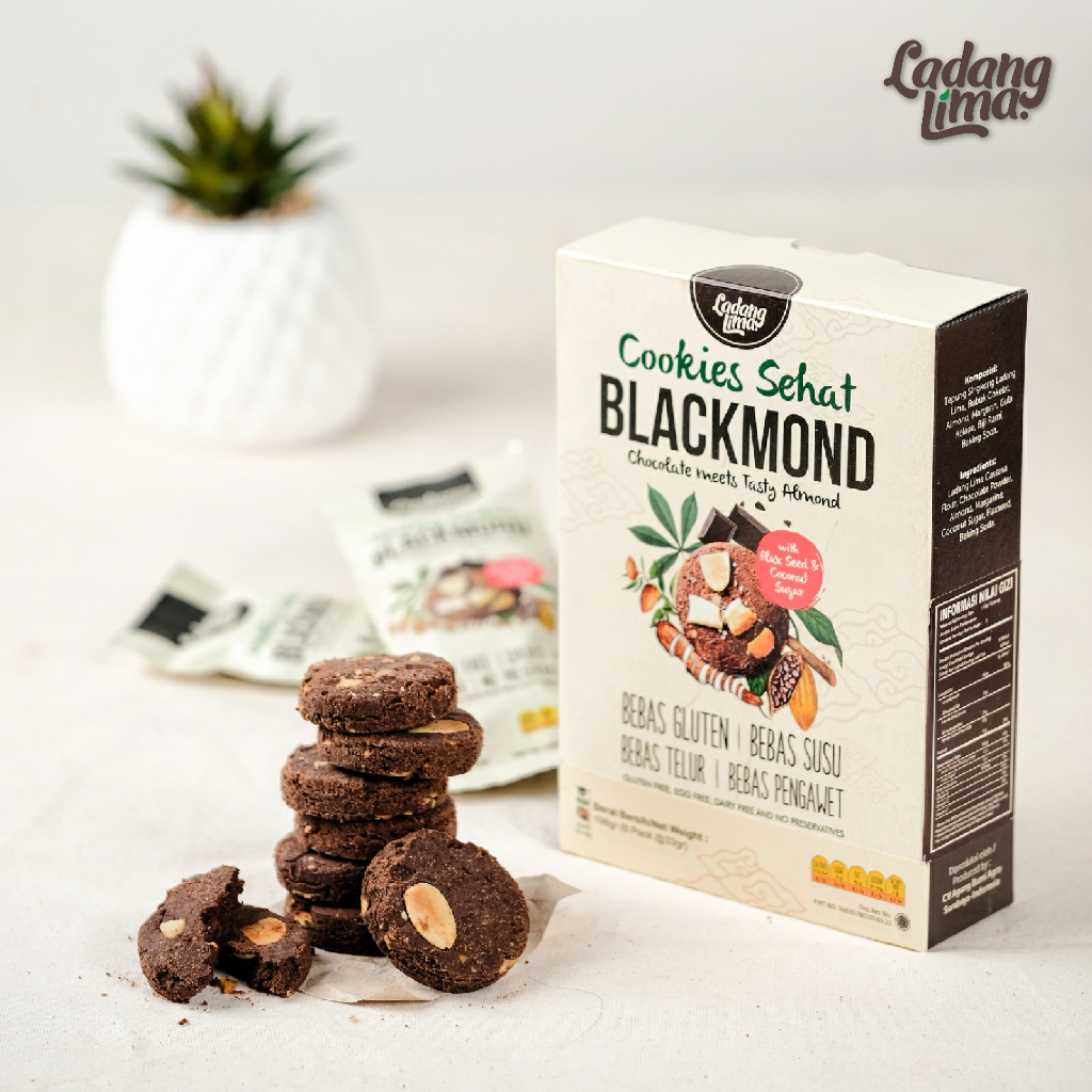 Jual Blackmond Sachet Ladang Lima - Cookies Coklat Almond Gluten Free ...