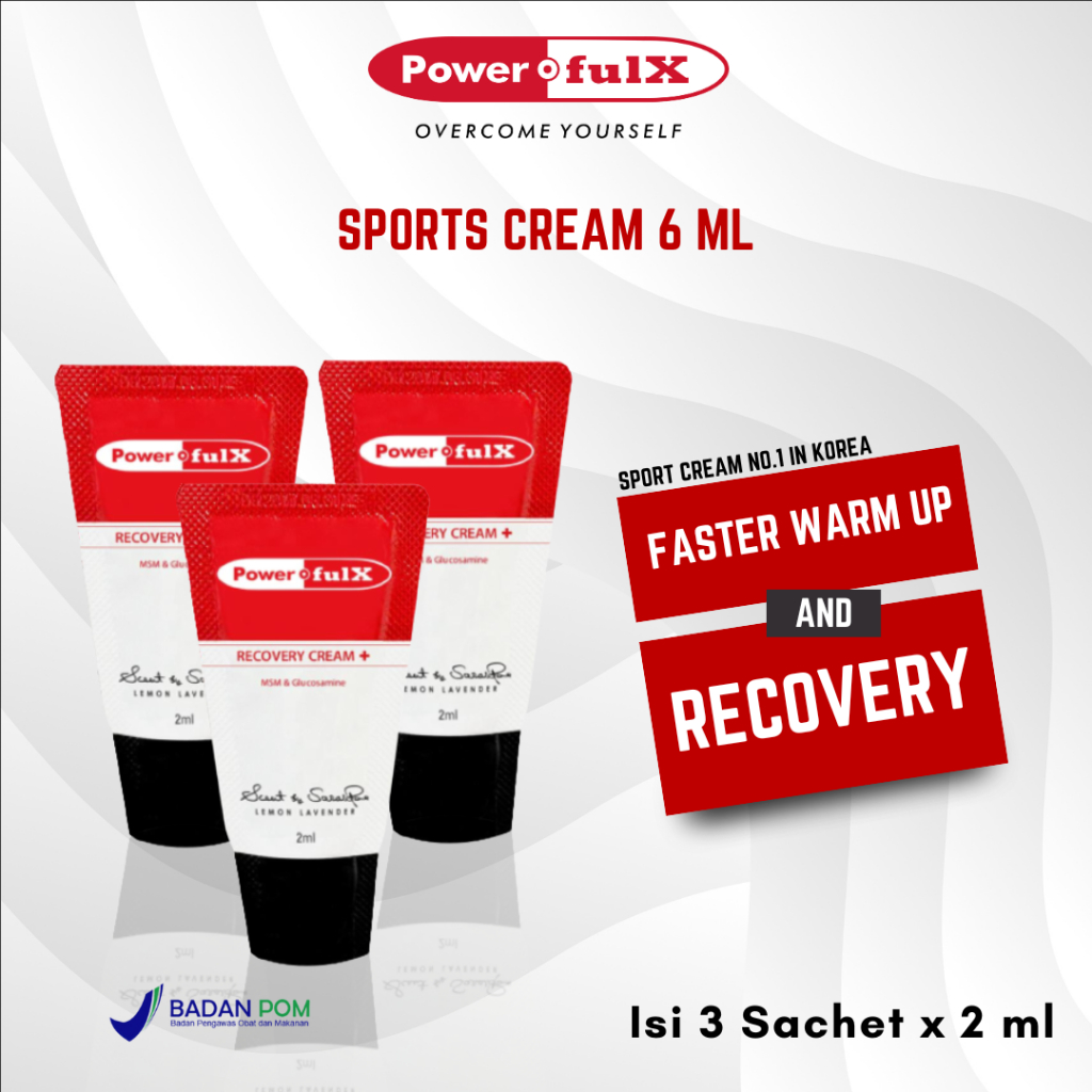 Jual POWERFULX Sport Cream 6 ml Krim Sendi dan Otot Untuk Olahraga isi ...