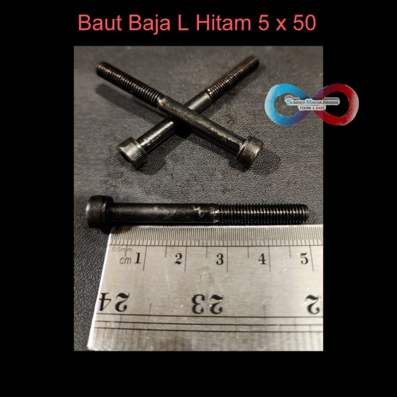 Jual Baut L Baja 5x50 mm / Baut L Hitam | Shopee Indonesia
