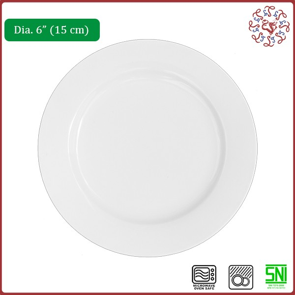 Jual DRAGON Bread & Butter Plate (Rimmed) / Piring Roti 15Cm #A0069 ...