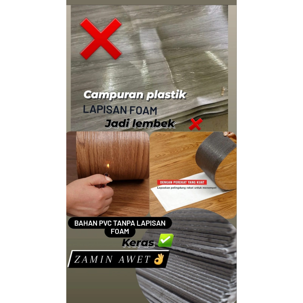 Jual PARKET VYNIL LANTAI KAYU VYNIL STIKER LANTAI PREMIUM BAHAN PVC ...